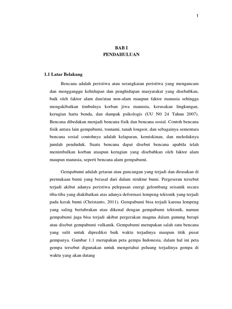 Bab I Pendahuluan | PDF