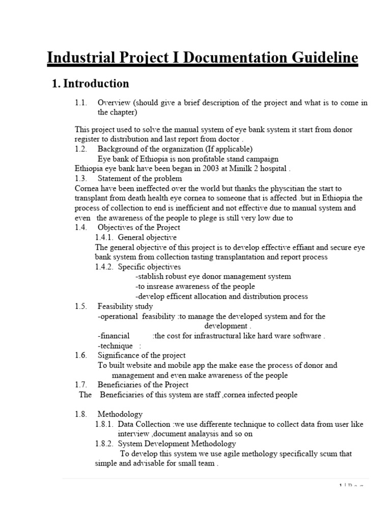 Industrial Project I Guideline (Updated) | PDF | Use Case | Software Development Process