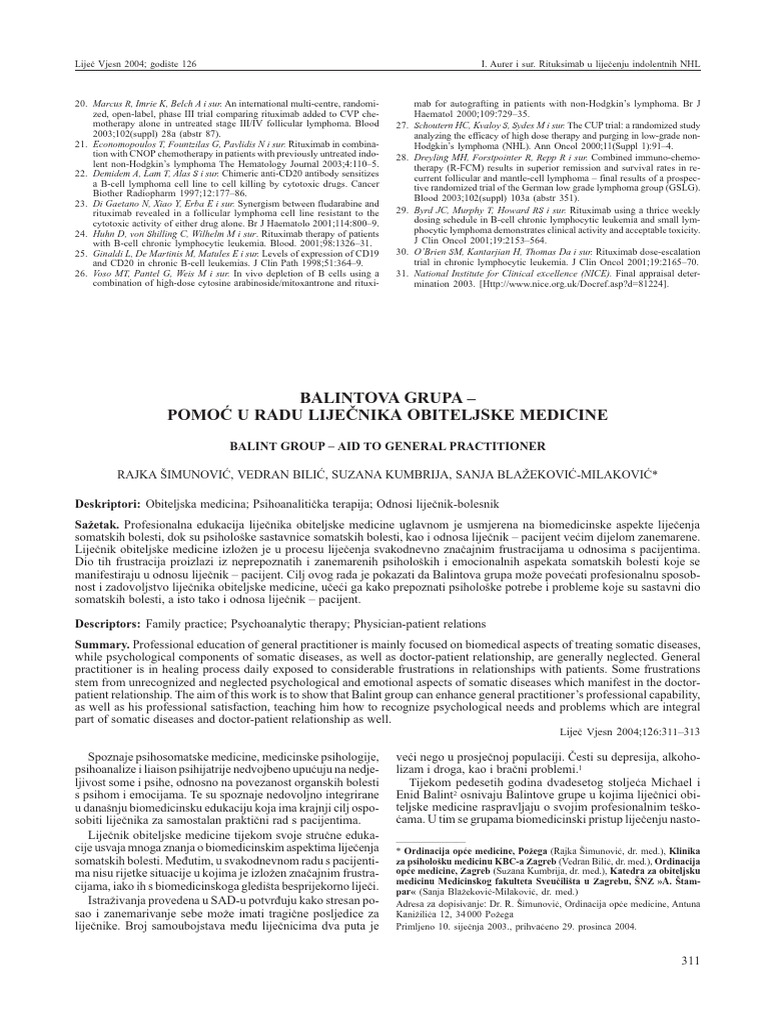 Balintova Grupa | PDF