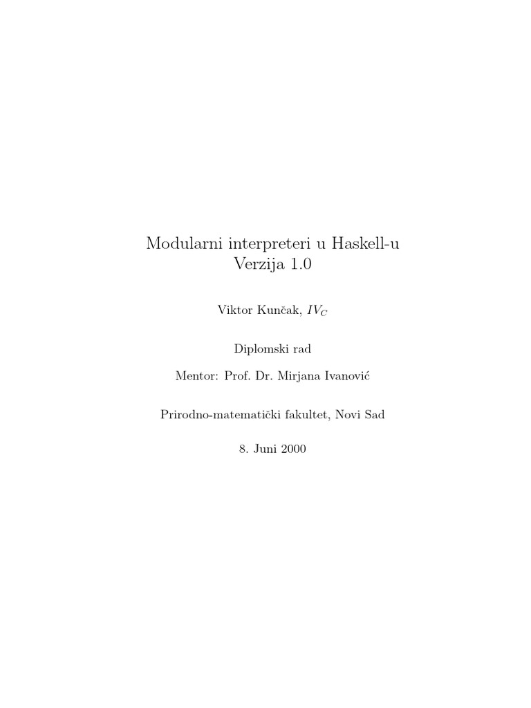 Kuncak 00 Modular Interpreters Haskell | PDF