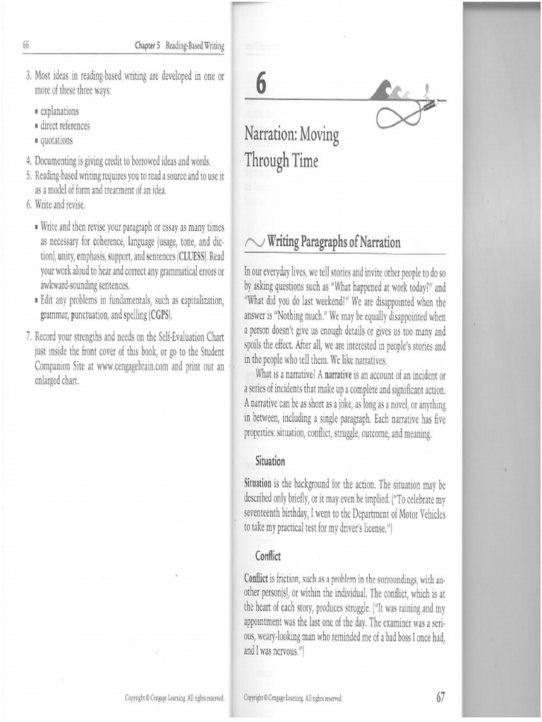 Chapter-6 Narration Taken From at A Glance Writing Essays and Beyond ...