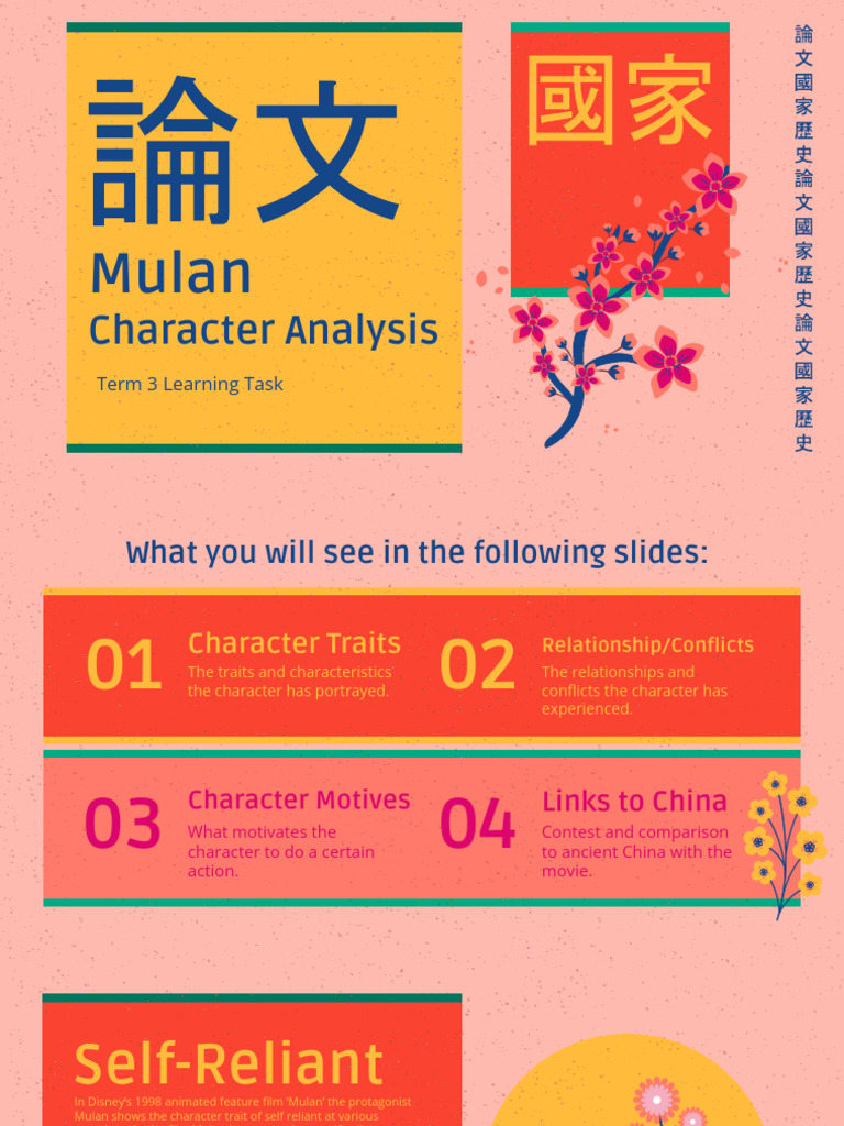 Mulan, Chracter Analysis | PDF | Psychological Concepts | Psychology