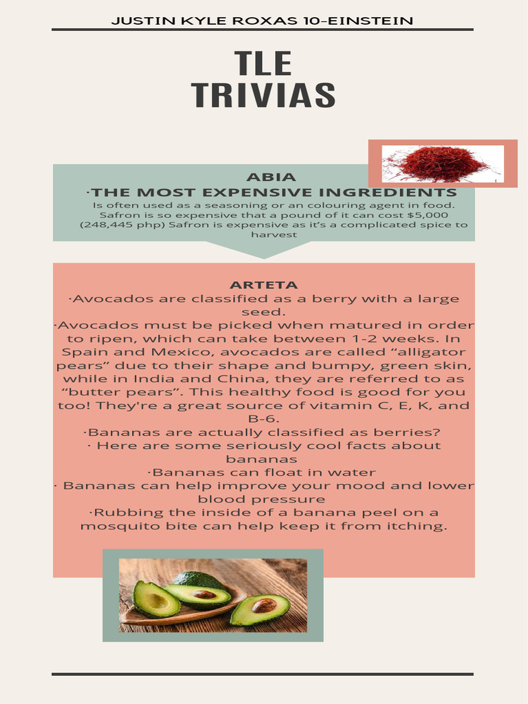 Roxas 10 - Einstein Tle Trivia | PDF | Cooking, Food & Wine