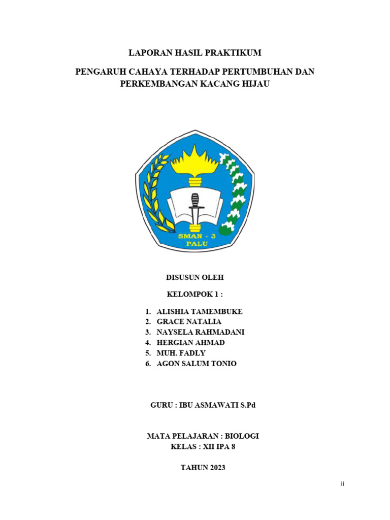 Laporan Hasil Praktikum Biologi | PDF Laporan Hasil Praktikum Biologi | PDF