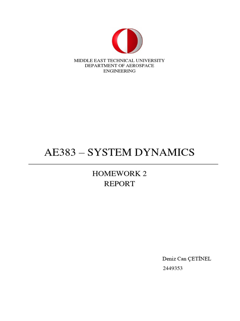 Aee383 HW2 Cetinel Deniz Can | PDF | Teaching Methods & Materials