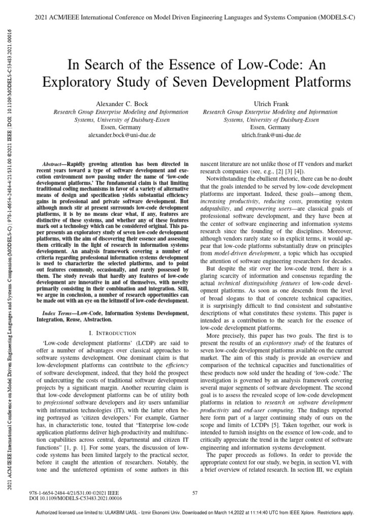 in - Search - of - The - Essence - of - Low-Code - An - Exploratory - Study - of - Seven ...