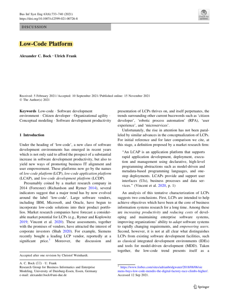 Low-Code Platform | PDF | Representational State Transfer | Model–View–Controller
