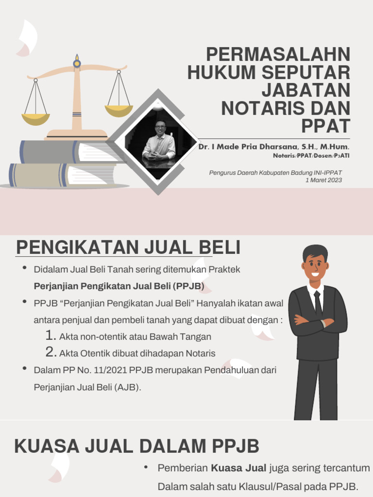 Masalah Hukum Seputaran Jabatan Notaris Dan Ppat | PDF