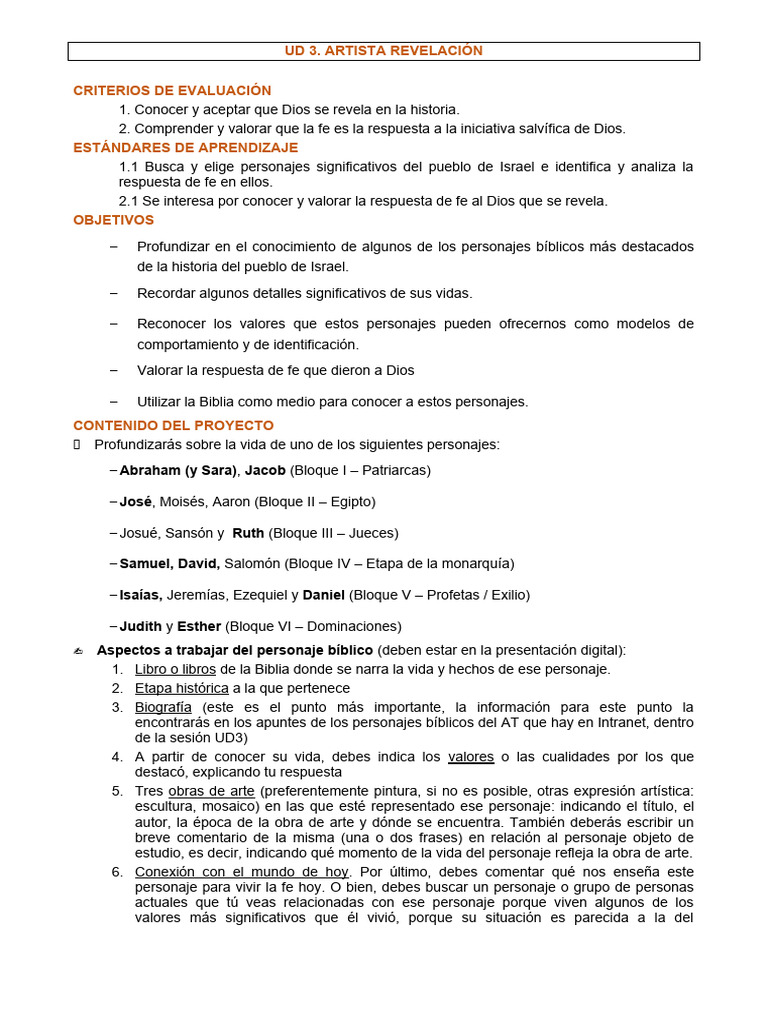 Ud3. Proyecto Artista Revelacio769n | PDF