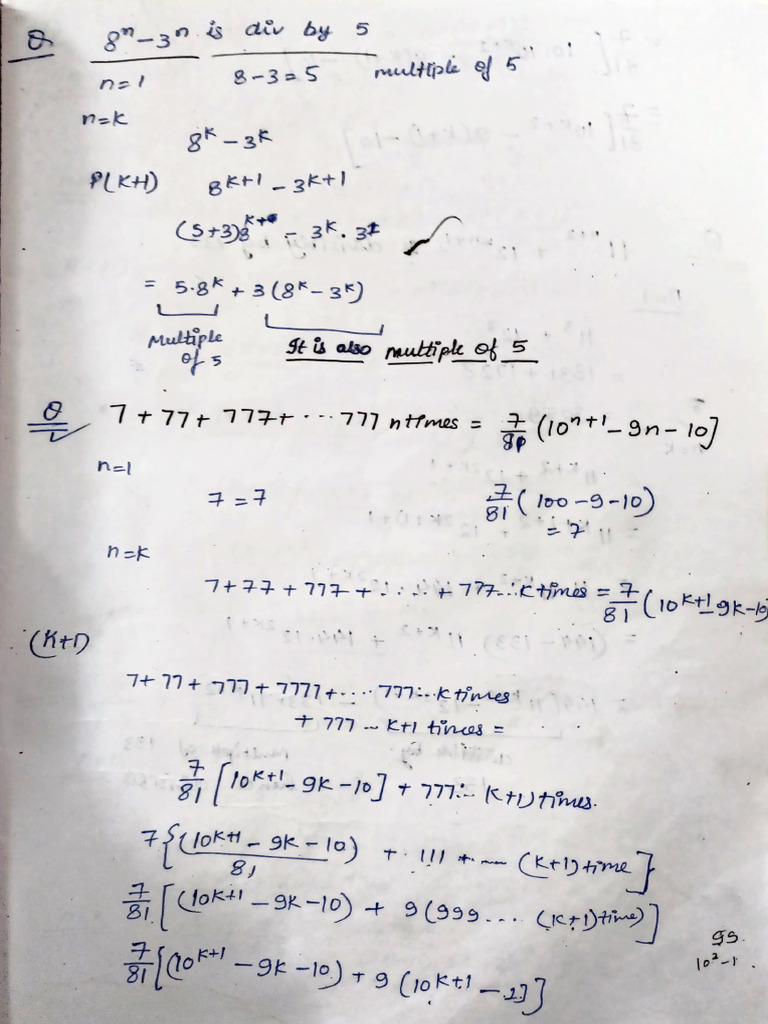 Discrete Mathematical Induction Notes | PDF