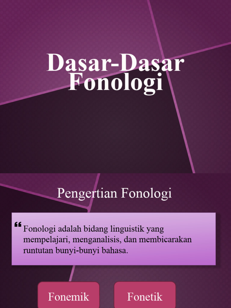 Sesi 2. Dasar Dasar Fonologi | PDF