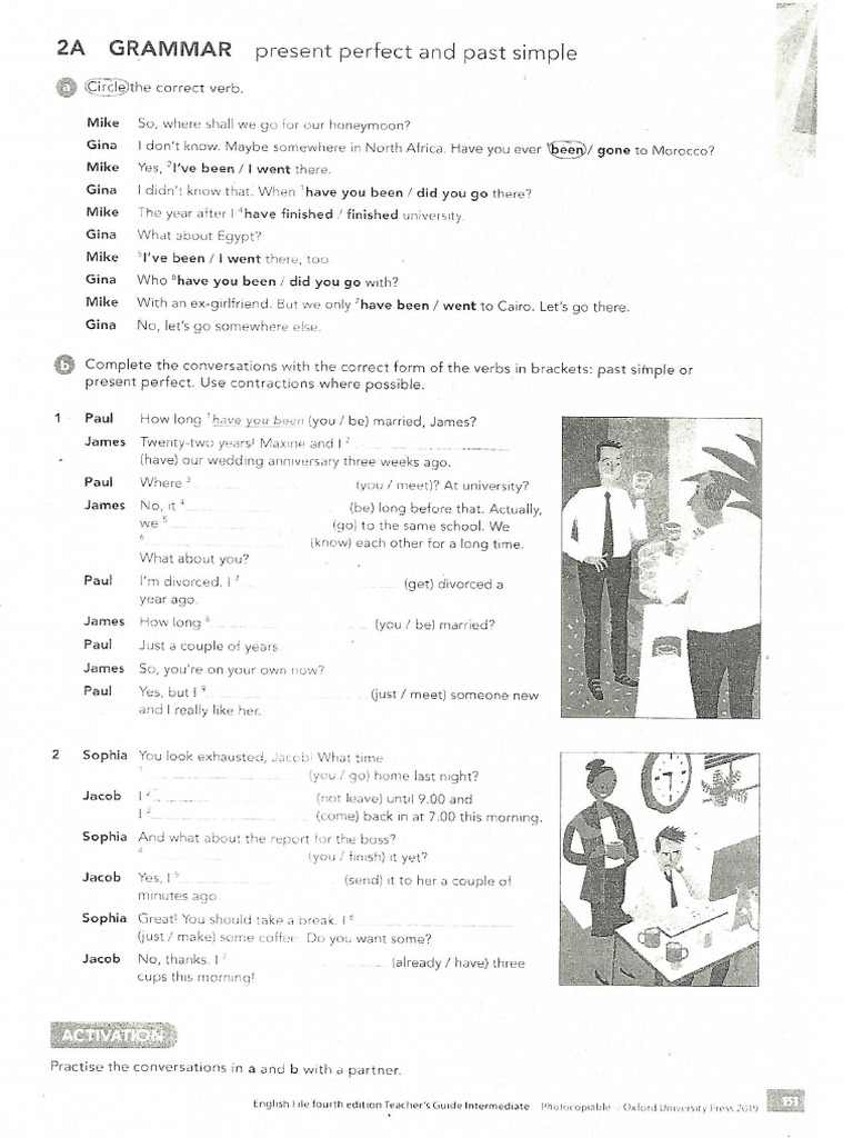 2A GRAMMAR Present Perfect and Past Simple | PDF