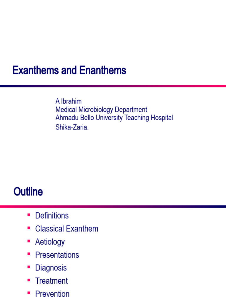 Exanthem & Enanthem 2023A | PDF