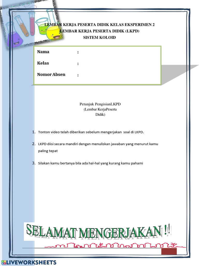 LKPD Eksperimen Koloid | PDF
