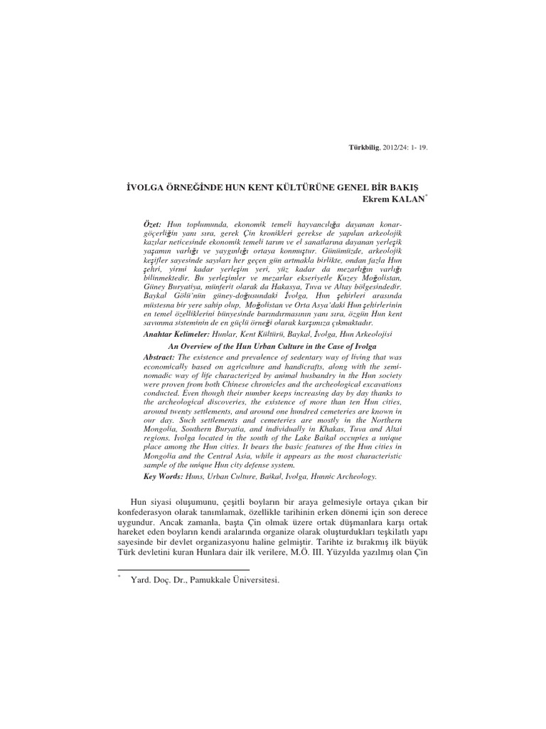 Volga - Rne - Inde Hun Kent K - LT - R - Ne Genel Bir Bak - (#697428) - 990274 | PDF