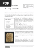 Sumerian Cuneiform Writing Activity | PDF | Cuneiform | Writing
