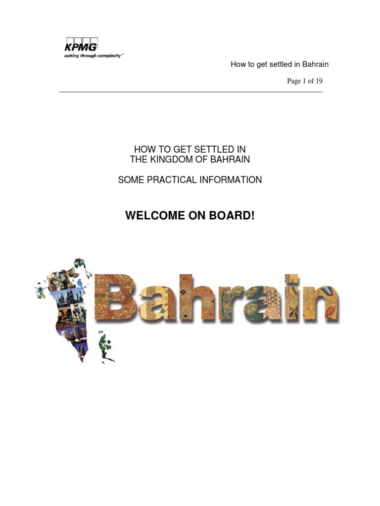 Brochure How To Settle in Bahrain | PDF | Bahrain | Identity Document