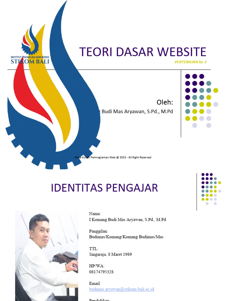 Pertemuan 1 - Pemrograman Web | PDF