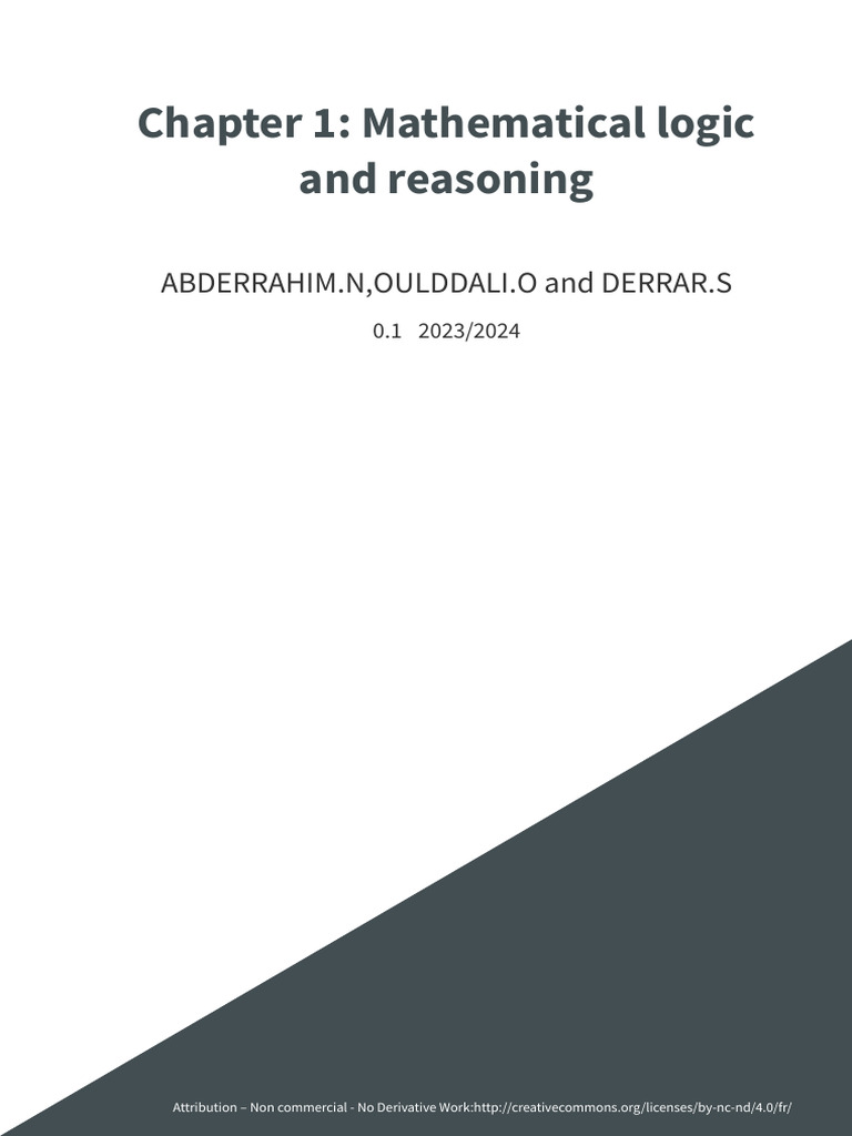 ch1 Paper | PDF | Logic | If And Only If