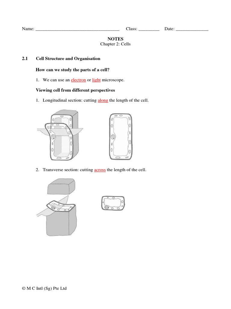 Ch2. Notes - Cells | PDF | Home & Garden Ch2. Notes - Cells | PDF | Home & Garden