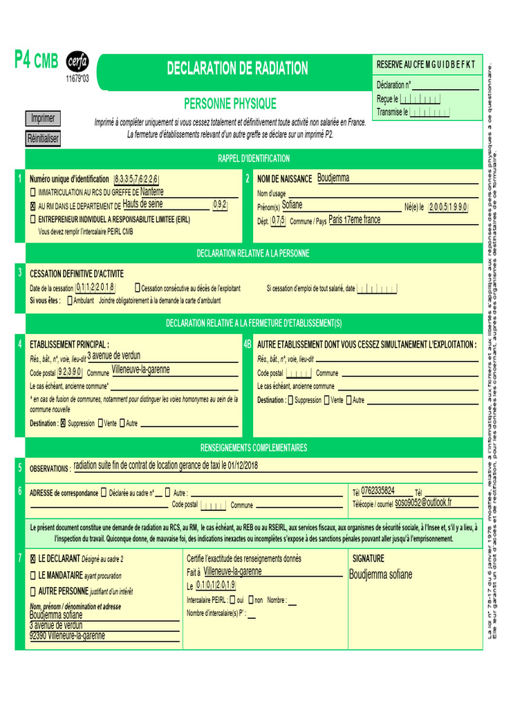 Cerfa - 11679-03.pdf - Copie | PDF