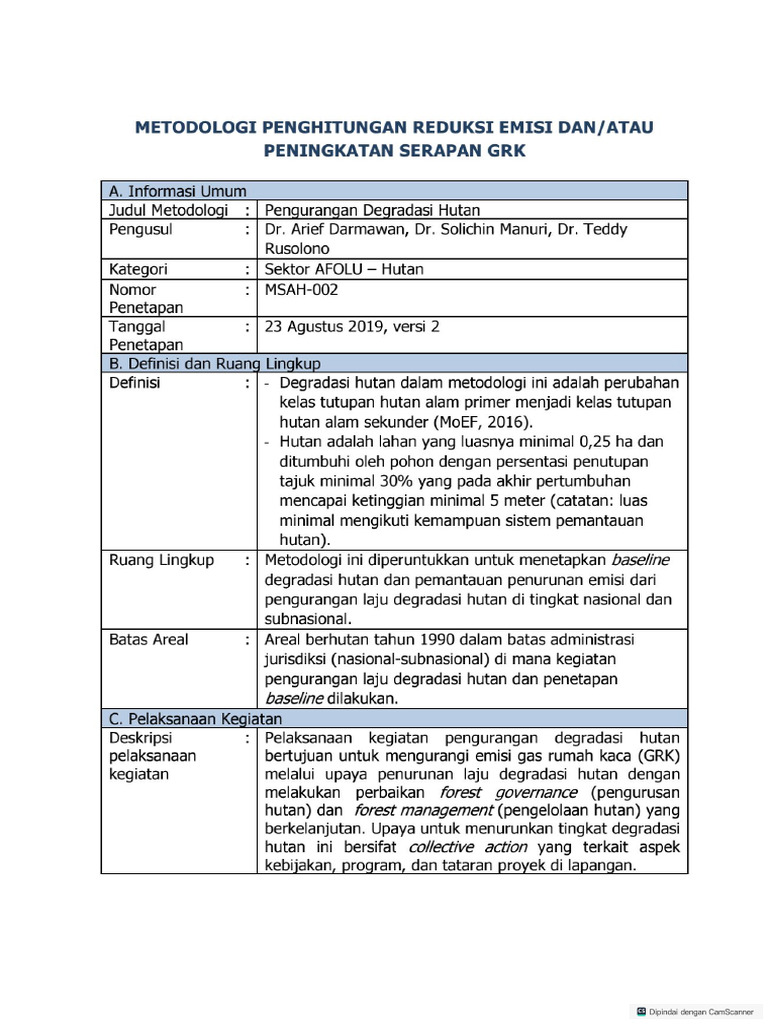 10-Metodologi Degradasi - Ver 1 - Pengusul AD - SM - TR1 | PDF