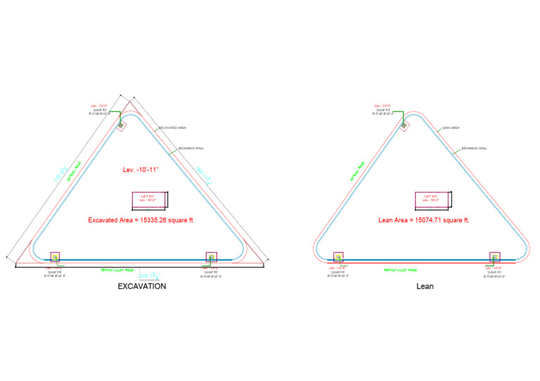 EXCAVATION LEAN LAYOUT PLAN LIYARI-Model | PDF