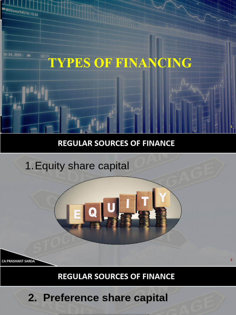 Types of Financing Explained by CA Prashant Sarda | PDF | Bonds ...