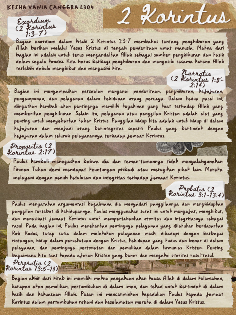 Ringkasan Struktur 2 Korintus - Kesha L304 | PDF