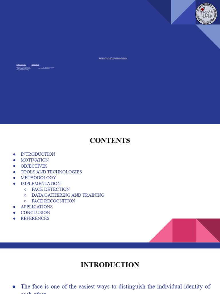 Face Detection and Recognition Final | PDF | Statistical Classification | Artificial Intelligence