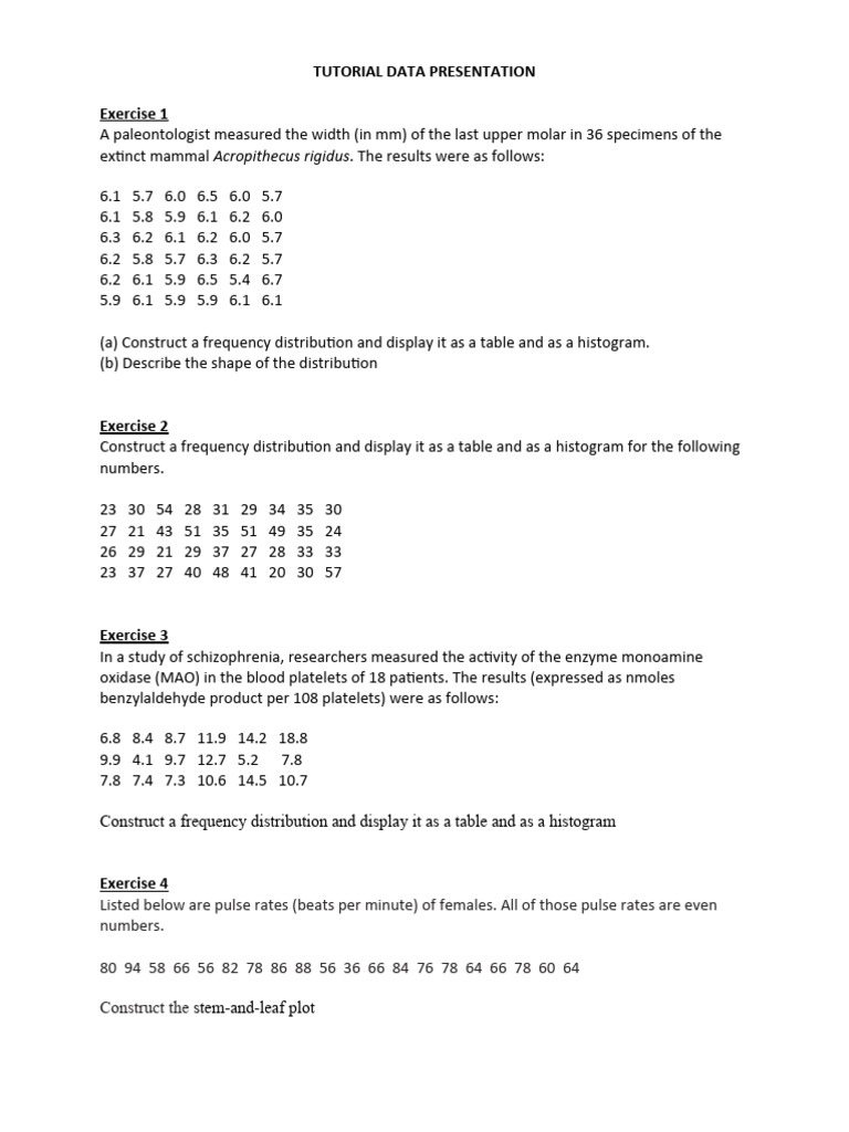 Tutorial Data Presentation | PDF Tutorial Data Presentation | PDF