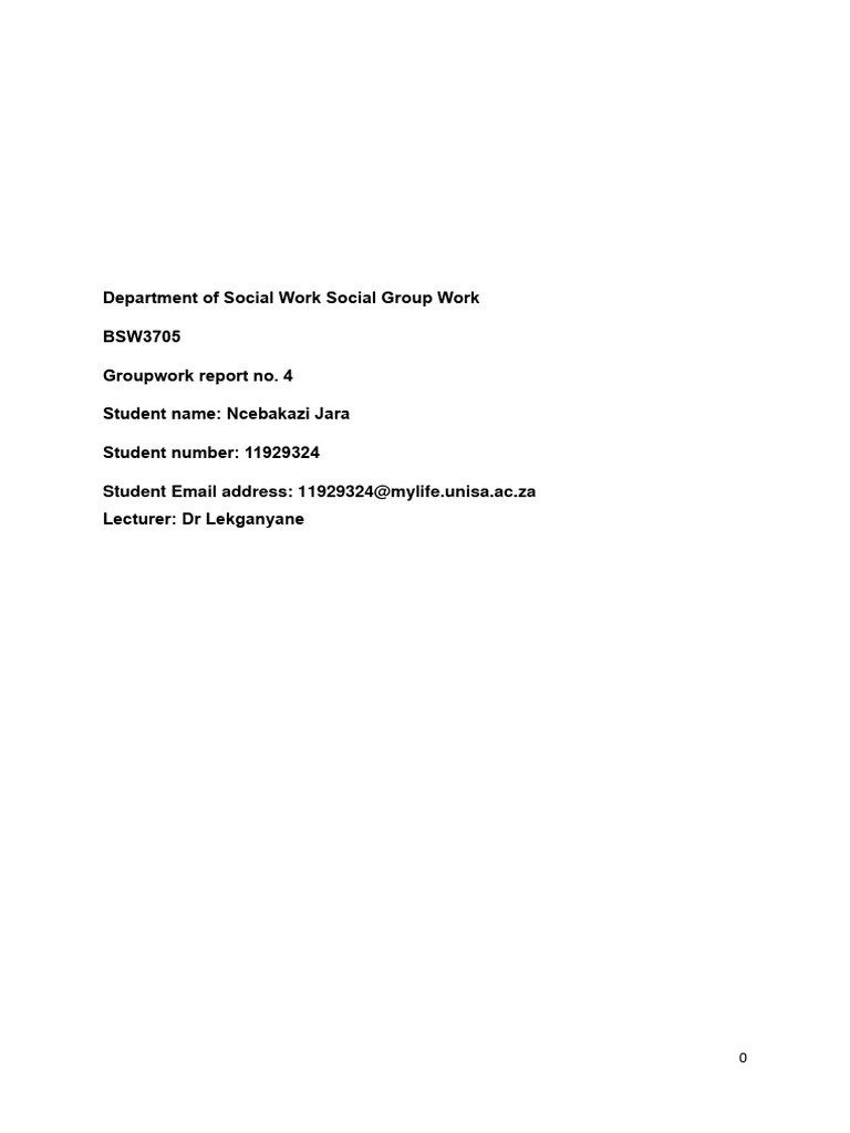 Group Work Report 4 PDF | PDF