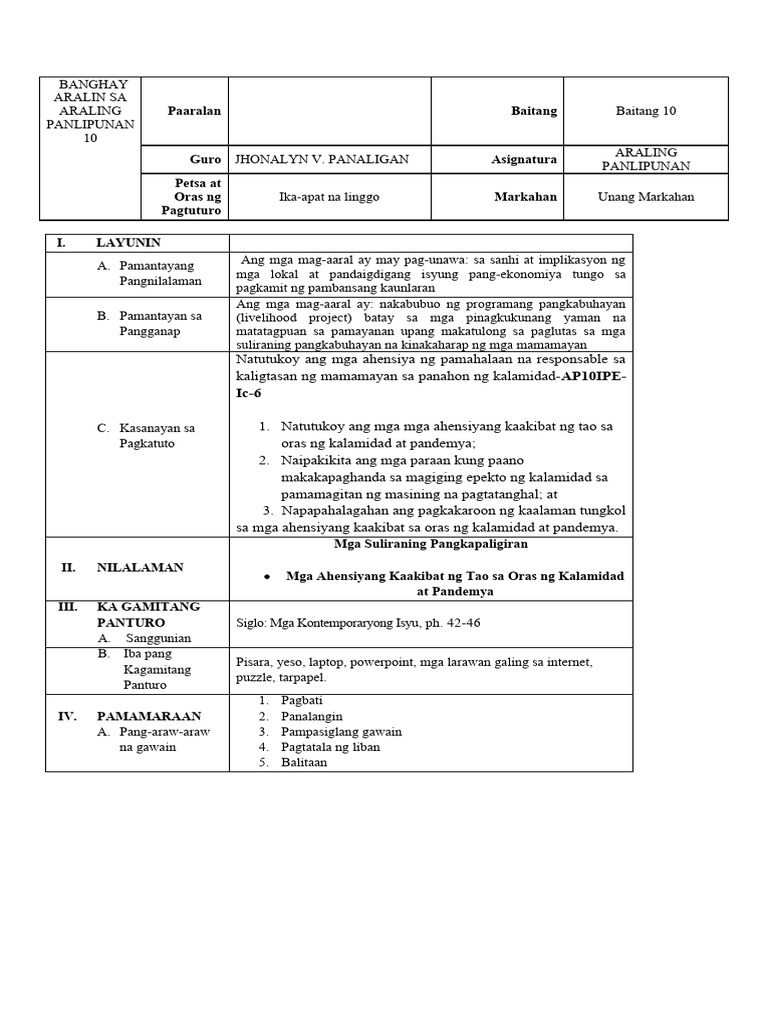 Mga Ahensya Sa Kalamidad | PDF