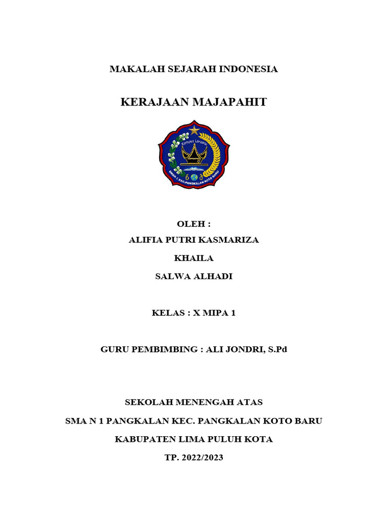 Makalah Majapahit | PDF