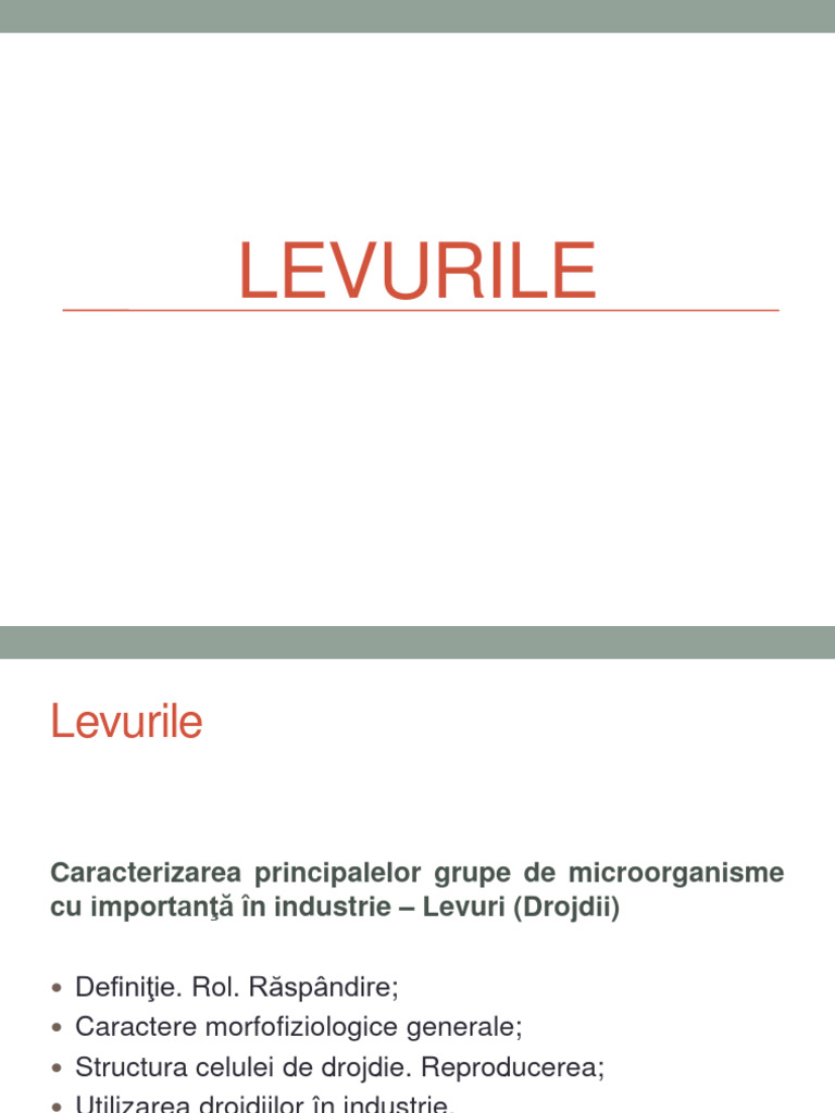 Microbiologie Curs Levuri | PDF