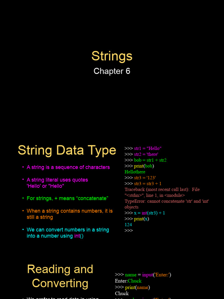 Pythonlearn 06 Strings | PDF | String (Computer Science) | Computer Programming
