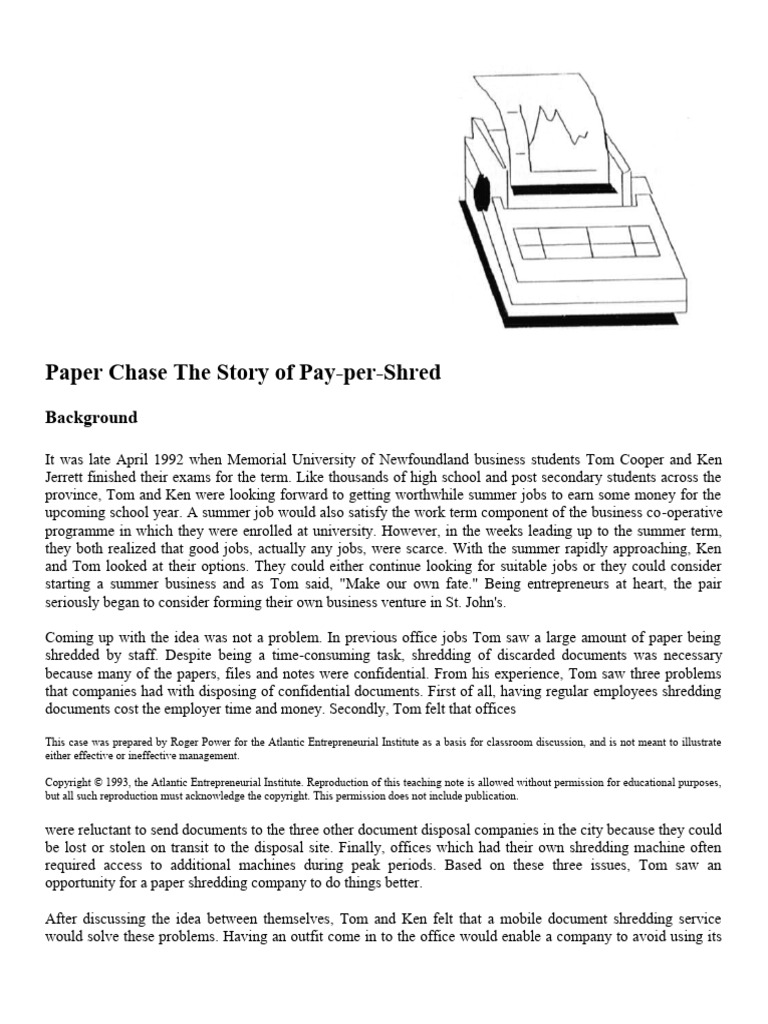 Paper Chase Case Study | PDF
