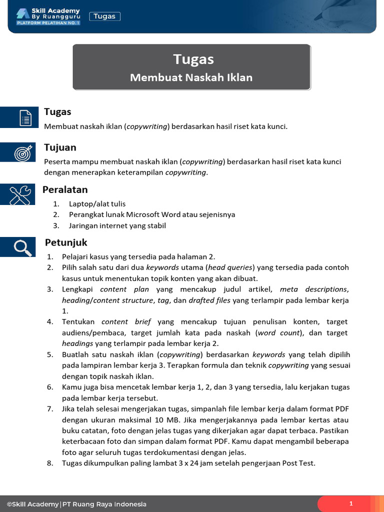 Tugas: Membuat Naskah Iklan | PDF