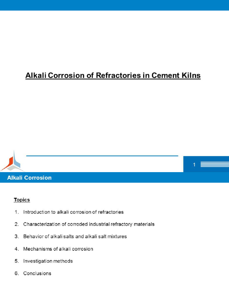 Alkali Corrosion of Refractories in Cement Kilns | PDF