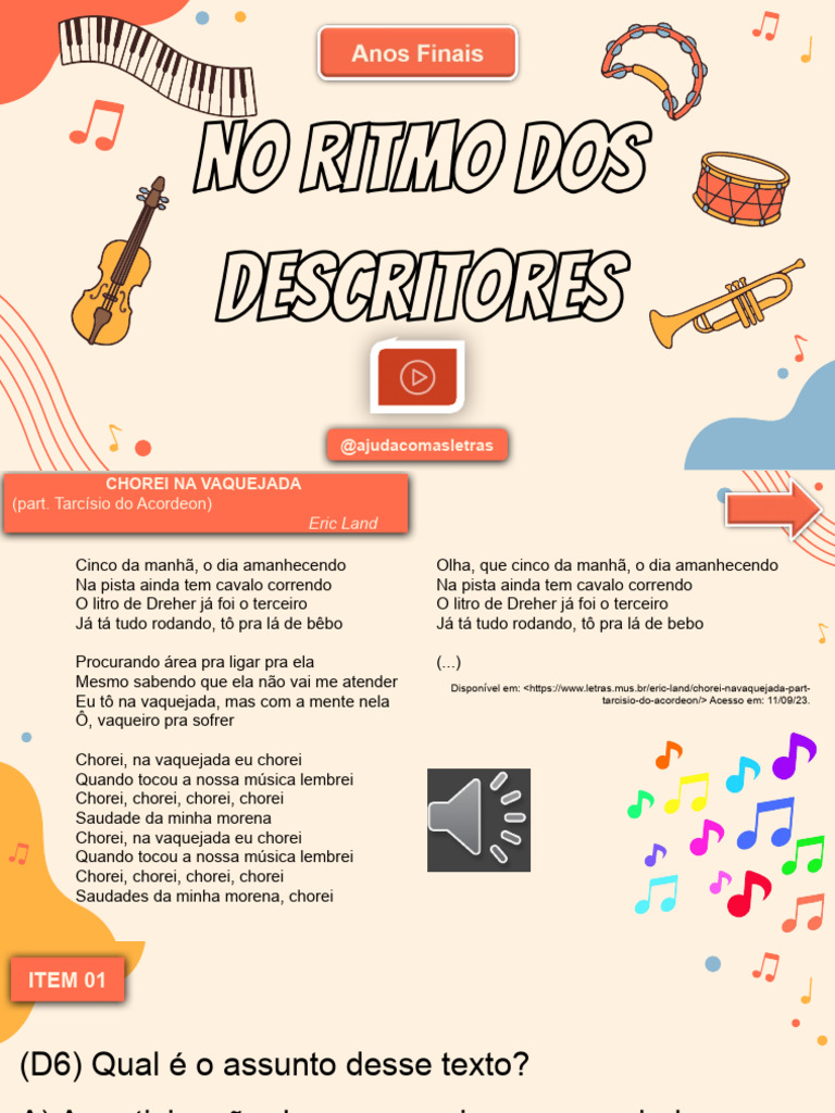 Anos Finais No Ritmo Dos Descritores Executável | PDF