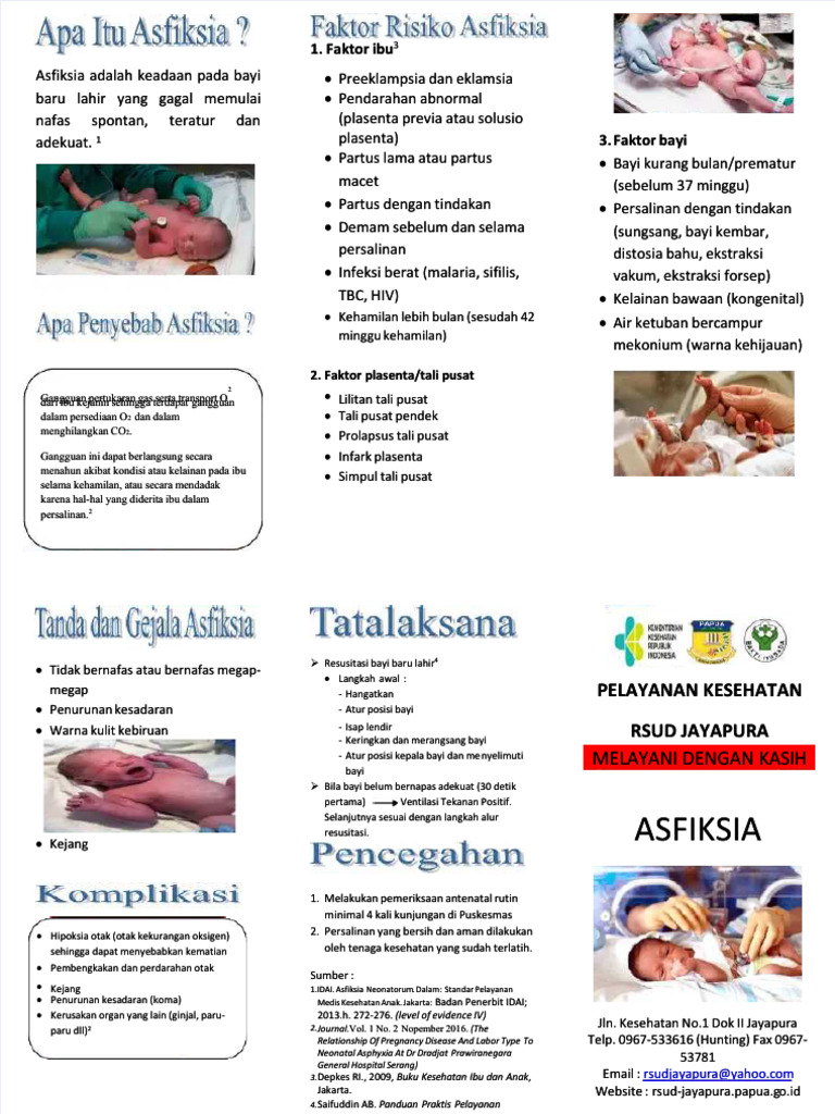 PDF Leaflet Penyuluhan Asfiksia Compress | PDF