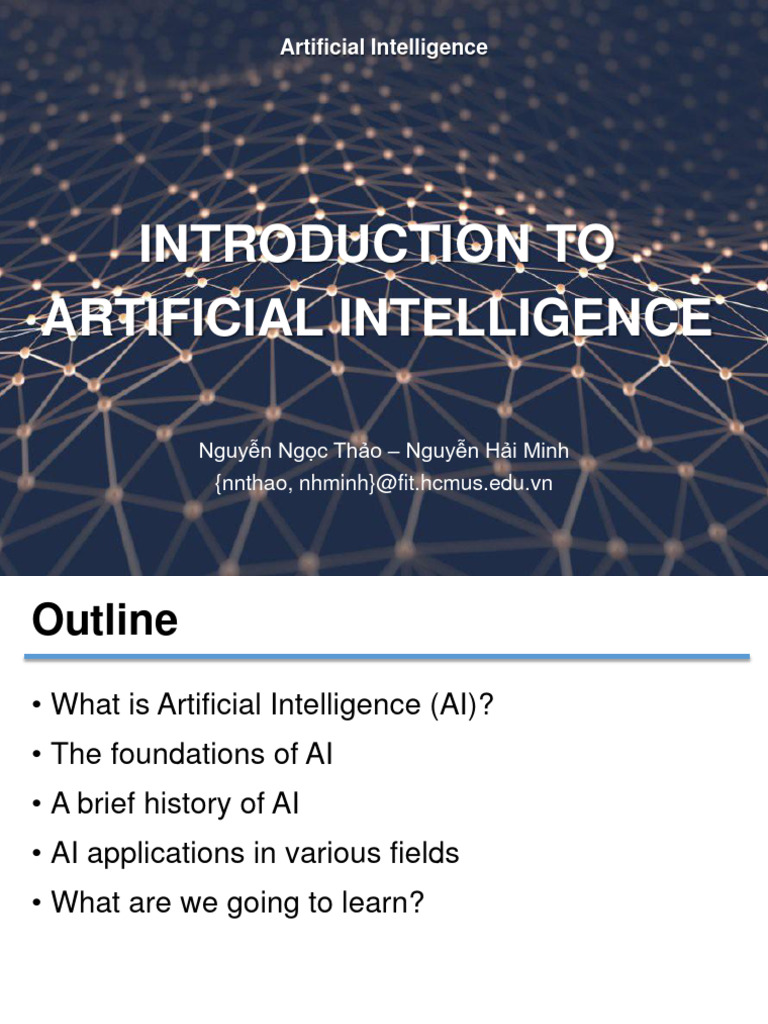 2021 Lecture01 IntroductionToAI | PDF | Artificial Intelligence | Intelligence (AI) & Semantics