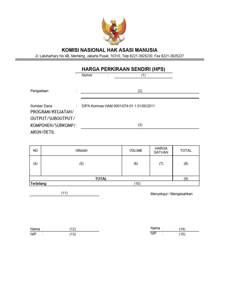 004 Harga Perkiraan Sendiri (HPS) | PDF