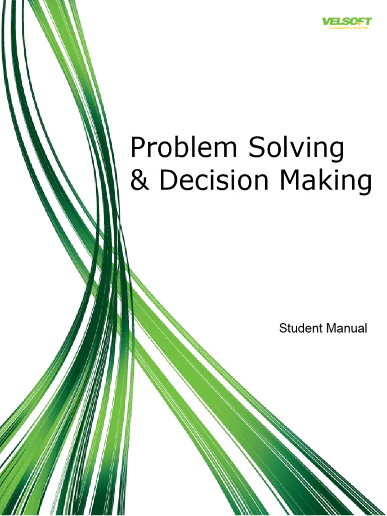 Student Manual | PDF | Decision Making | Thought