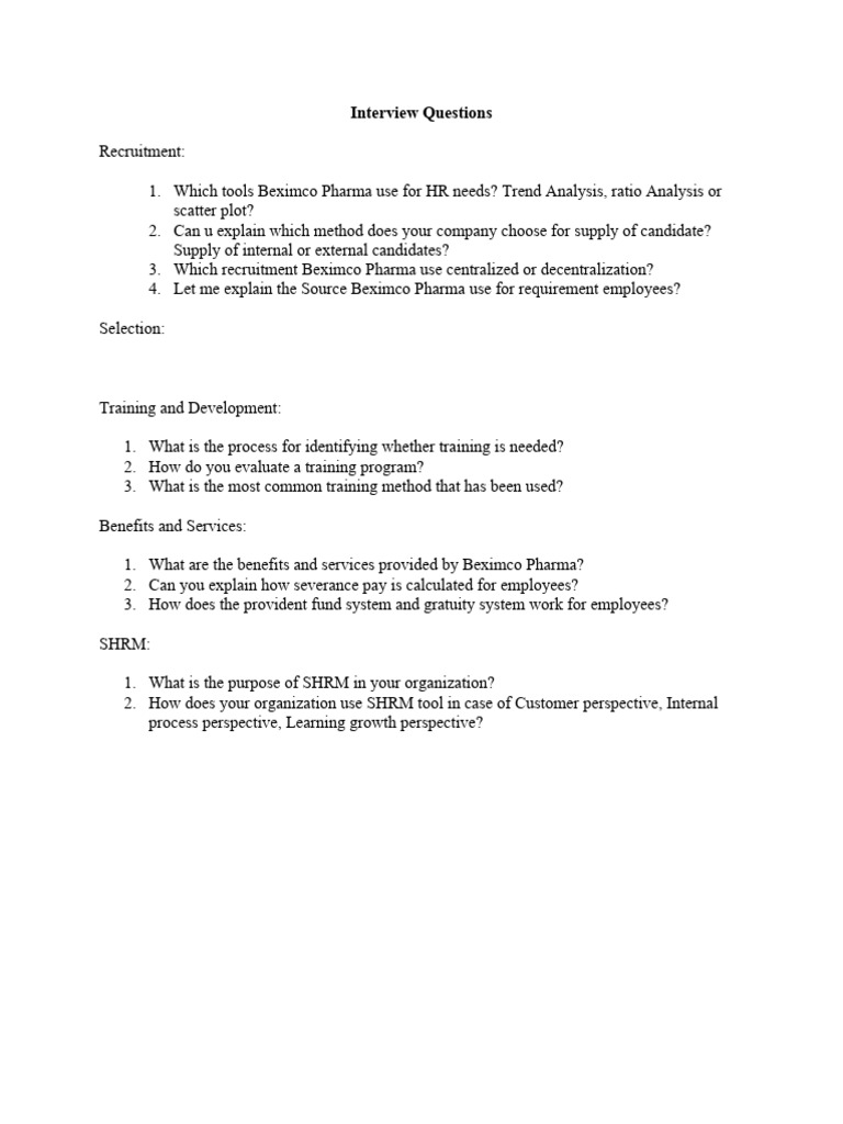 Interview Questions | PDF