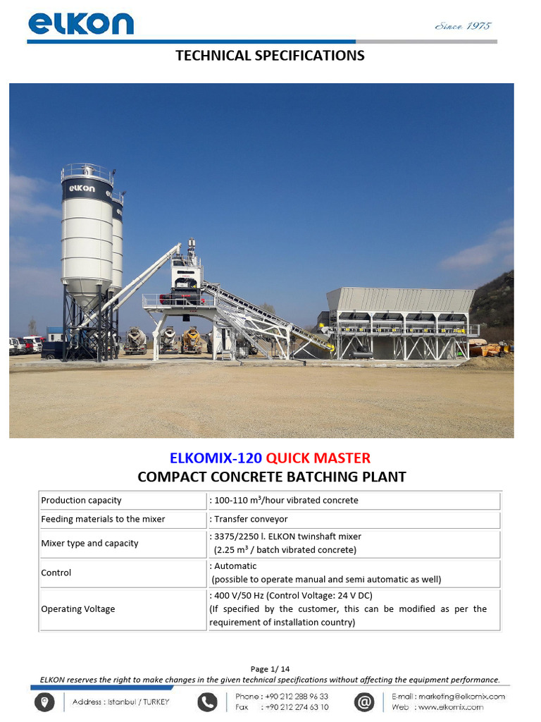 Technical - Emx-120 Quickmaster With Conveyor | PDF | Concrete | Belt (Mechanical)