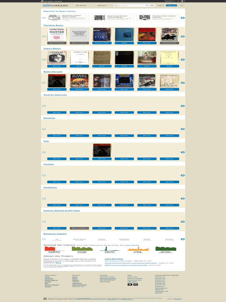 Welcome To Open Library - Open Library | PDF | Libraries | Cyberspace