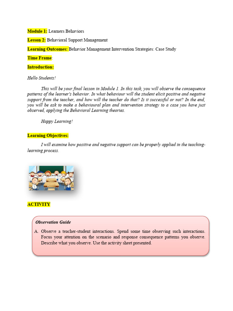 Module 1 Lesson 2 | PDF