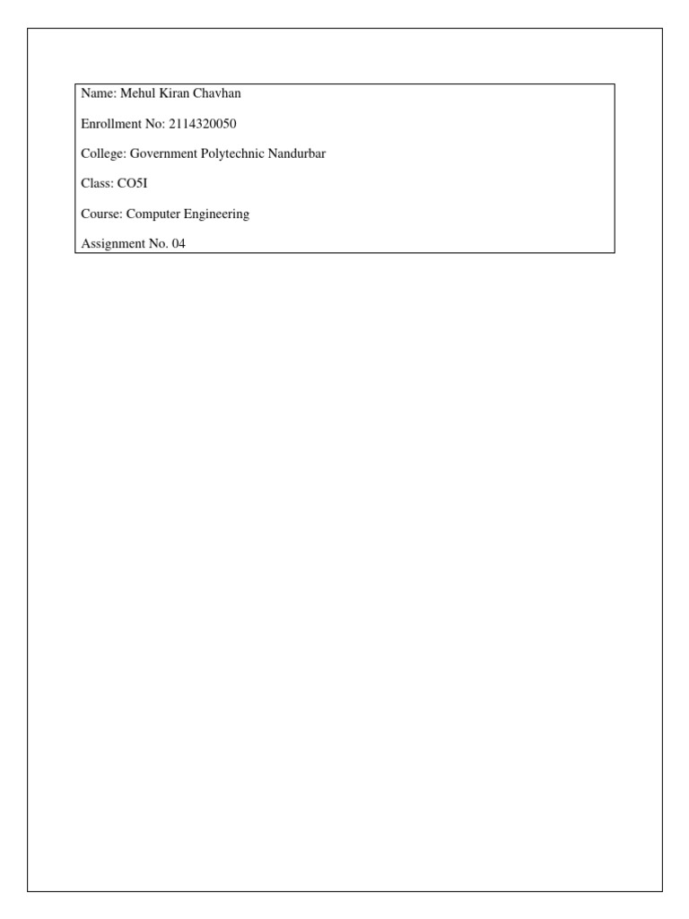 Assignment No 04 Pdf Science