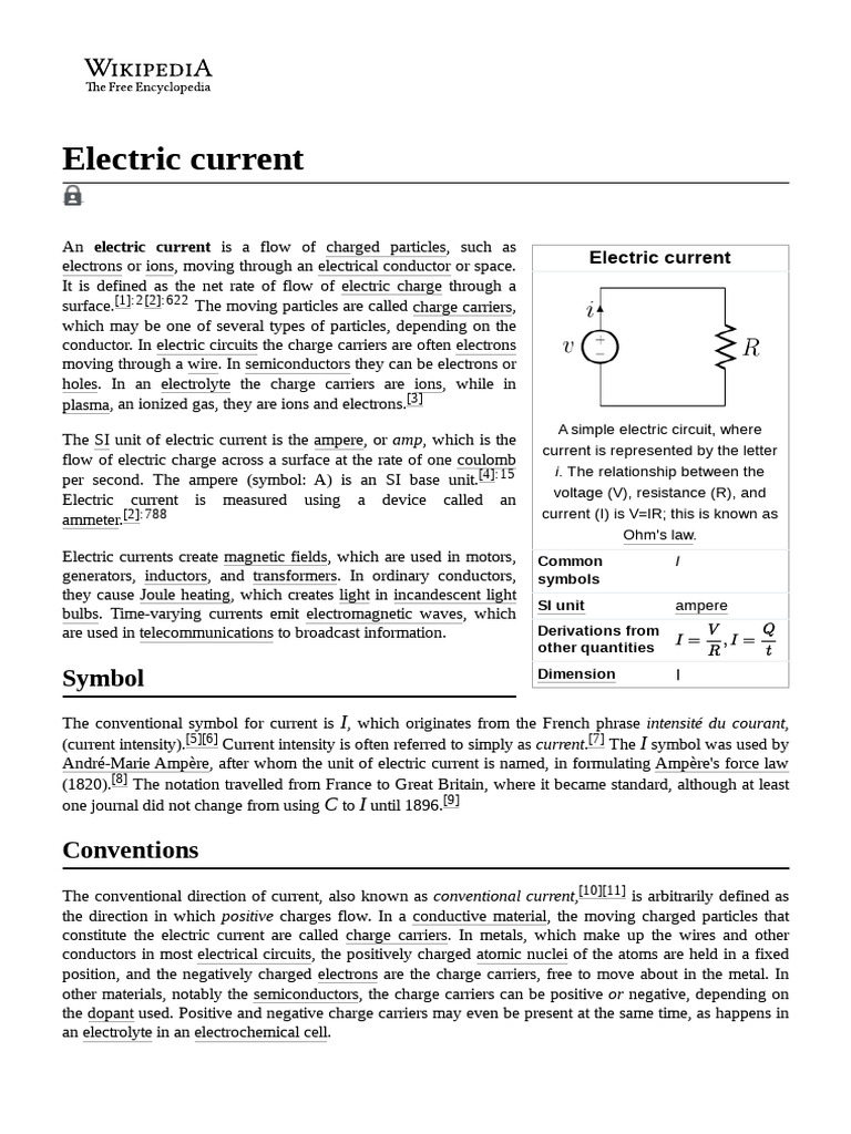 Understanding Electric Current Basics | PDF